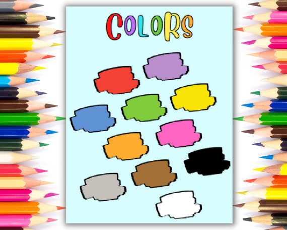 Toddler Learning Chart, Printable Colors Poster, Educational Posters ...