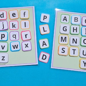 Uppercase and Lowercase Alphabet Matching, Alphabet Learning Activity ...