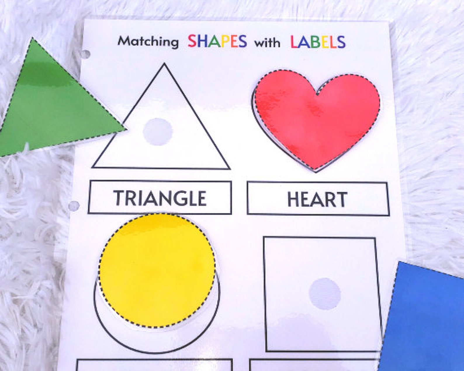 Autism Learning Binder Busy Book, Autism Learning Activity, Shapes ...