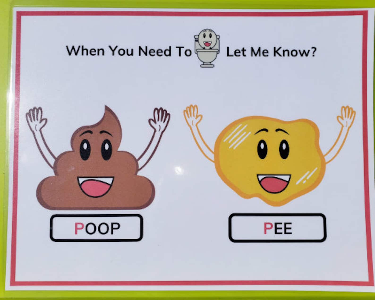 Potty Training Visual, Potty Poster, Autism Potty Training Activity ...