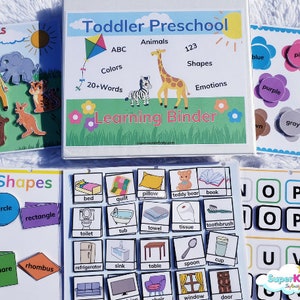 Busy Book Learning Binder, Preschool Busy Book, Printable Learning ...