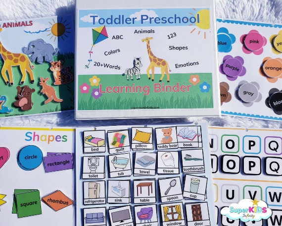 Busy Book Learning Binder, Preschool Busy Book, Printable Learning ...