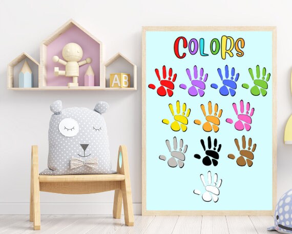 Colors Educational Chart, Printable Colors Poster, Homeschool Posters ...