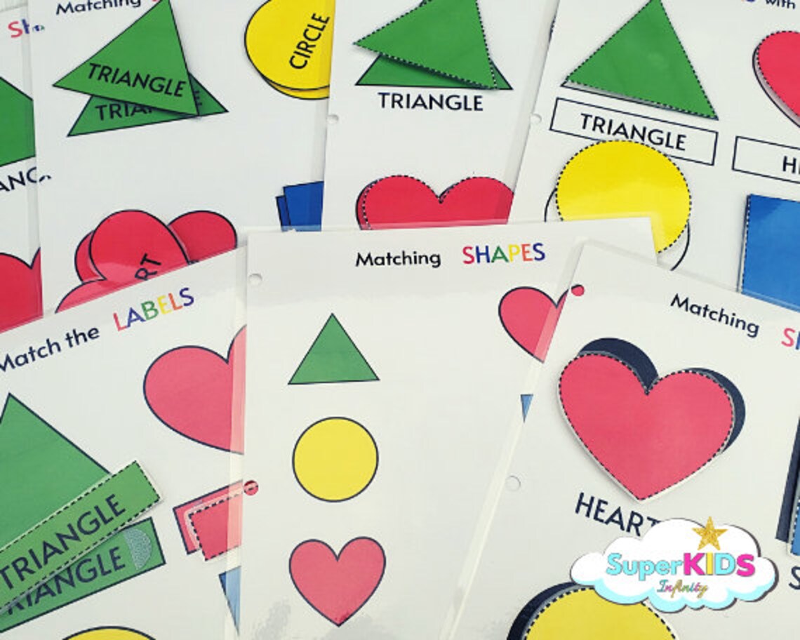 Autism Learning Binder Busy Book, Autism Learning Activity, Shapes ...