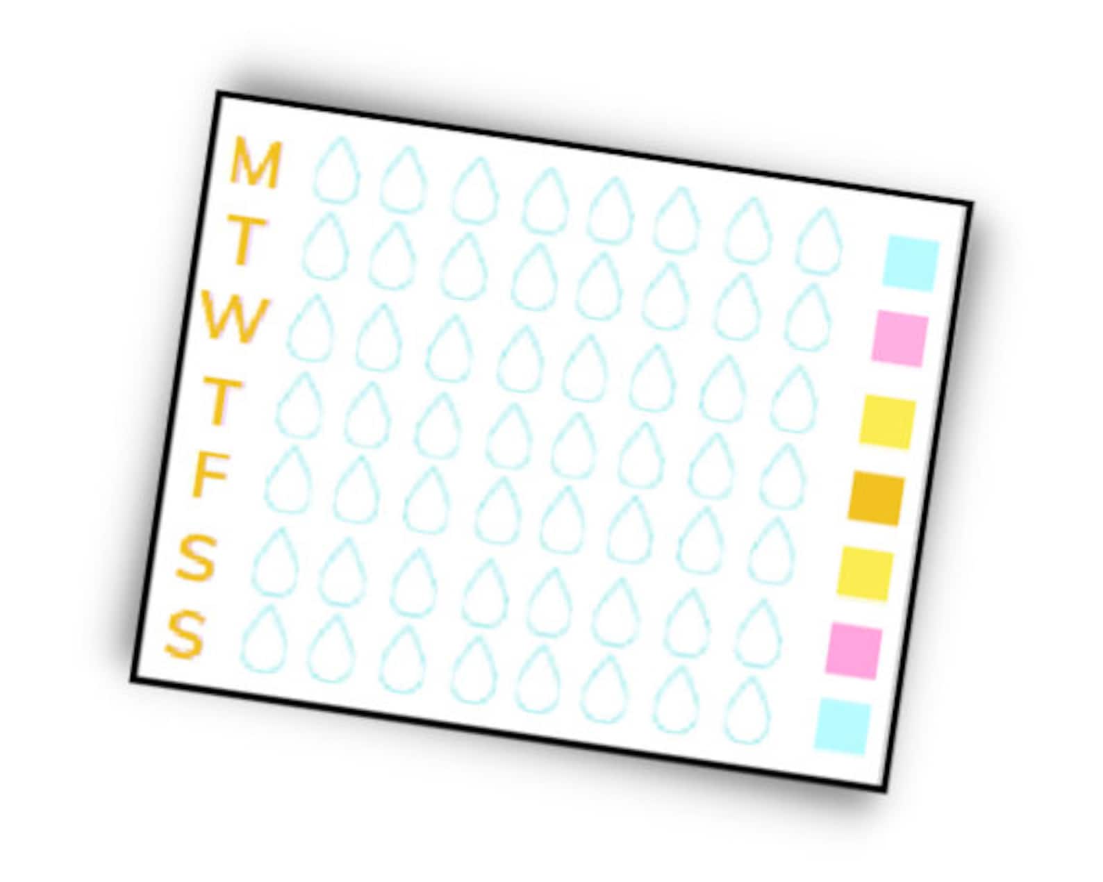 Waterlog Tracker Template, Printable Waterlog, Weekly Fluid Intake ...
