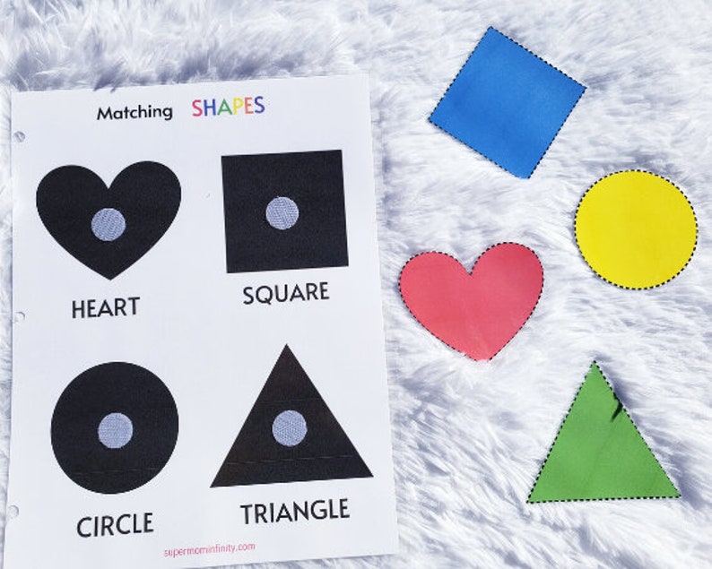 Autism Learning Binder Busy Book, Autism Learning Activity, Shapes ...