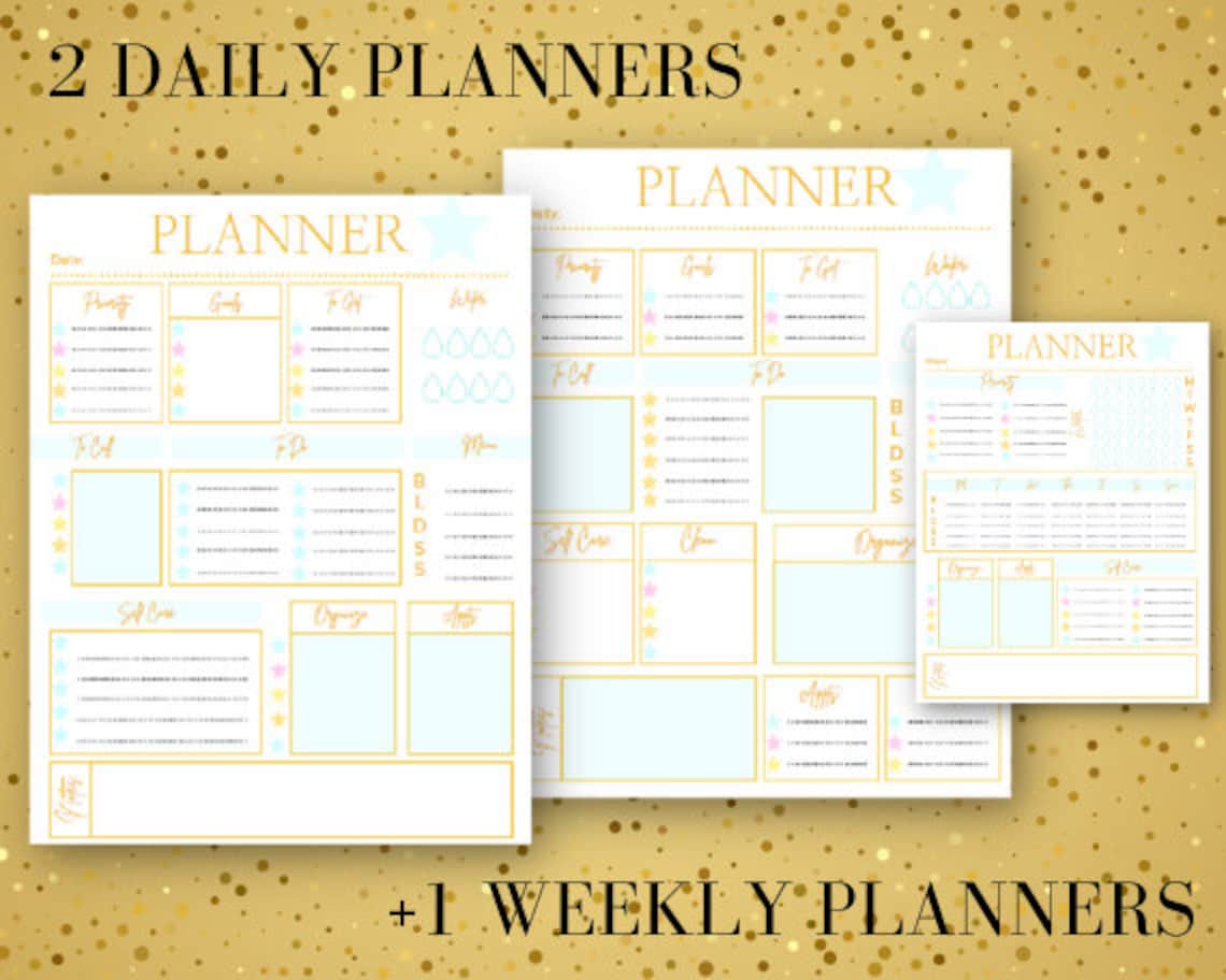 Beautiful Planner and 12 Month Calendar Organized Printable - Etsy