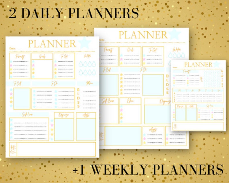 Beautiful Planner and 12 Month Calendar Organized Printable - Etsy