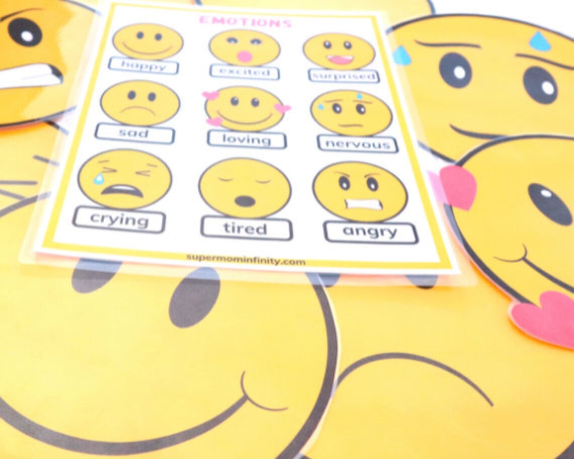 Emotions Chart and Facial Expressions, Special Education, Facial ...