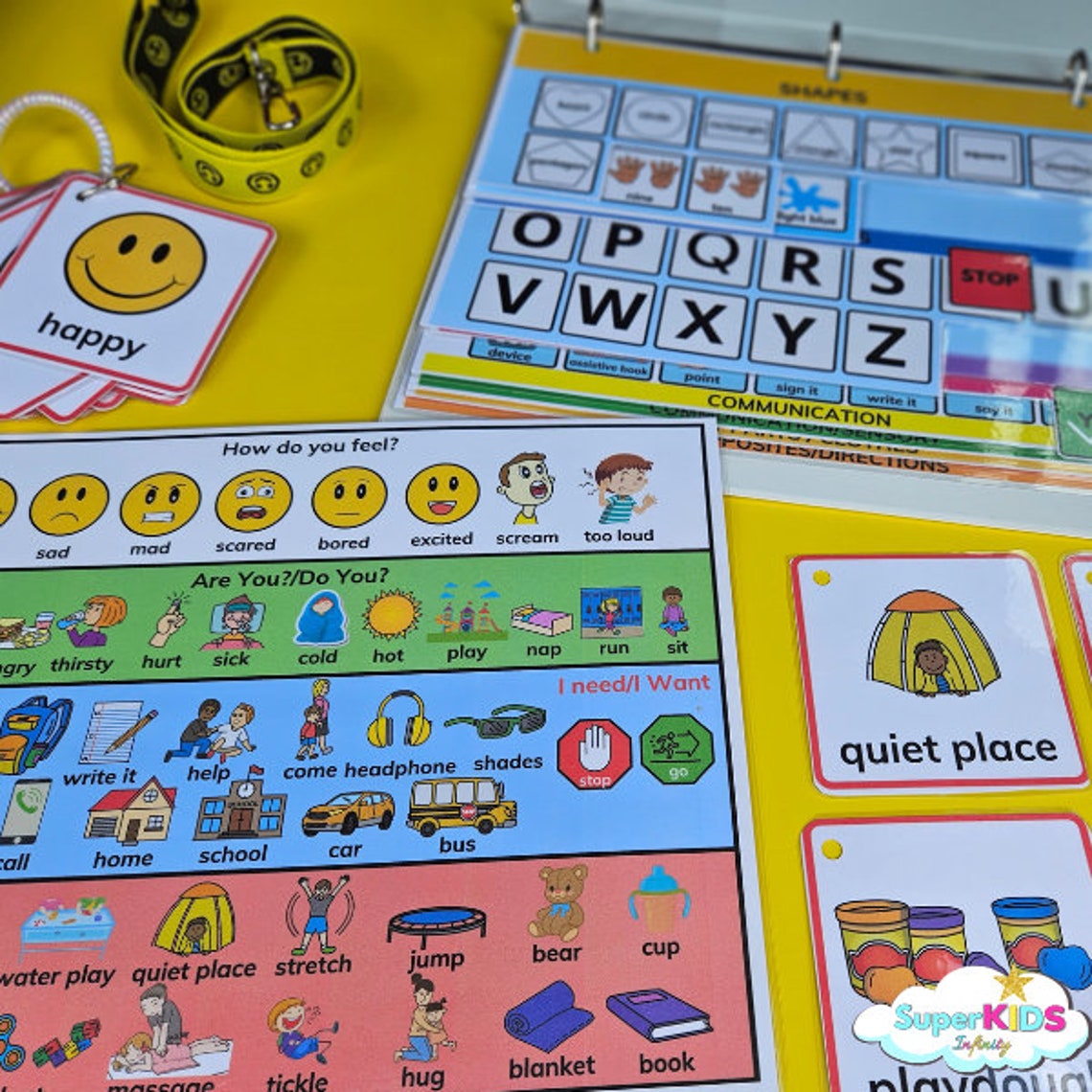 Special Education Visual Aid for Kids, Communication Starter Kit for ...