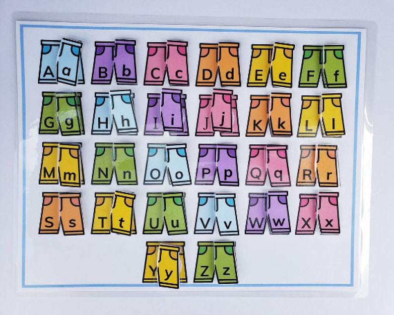 Alphabet Matching Printable, ABC Learning Activity (digital Download ...