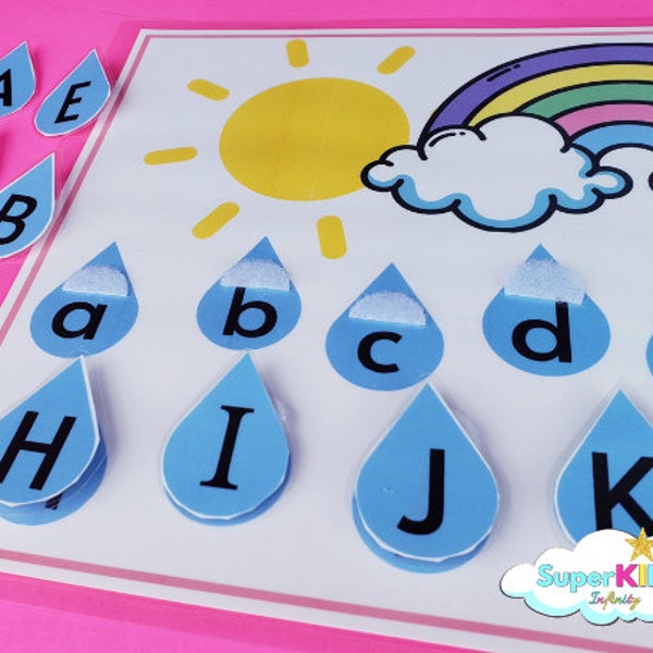 Raindrop Letters - Etsy