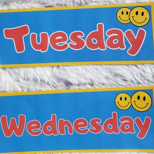 Days of the Week Labels, Classroom Labels, Learning Bin Labels, Days of ...