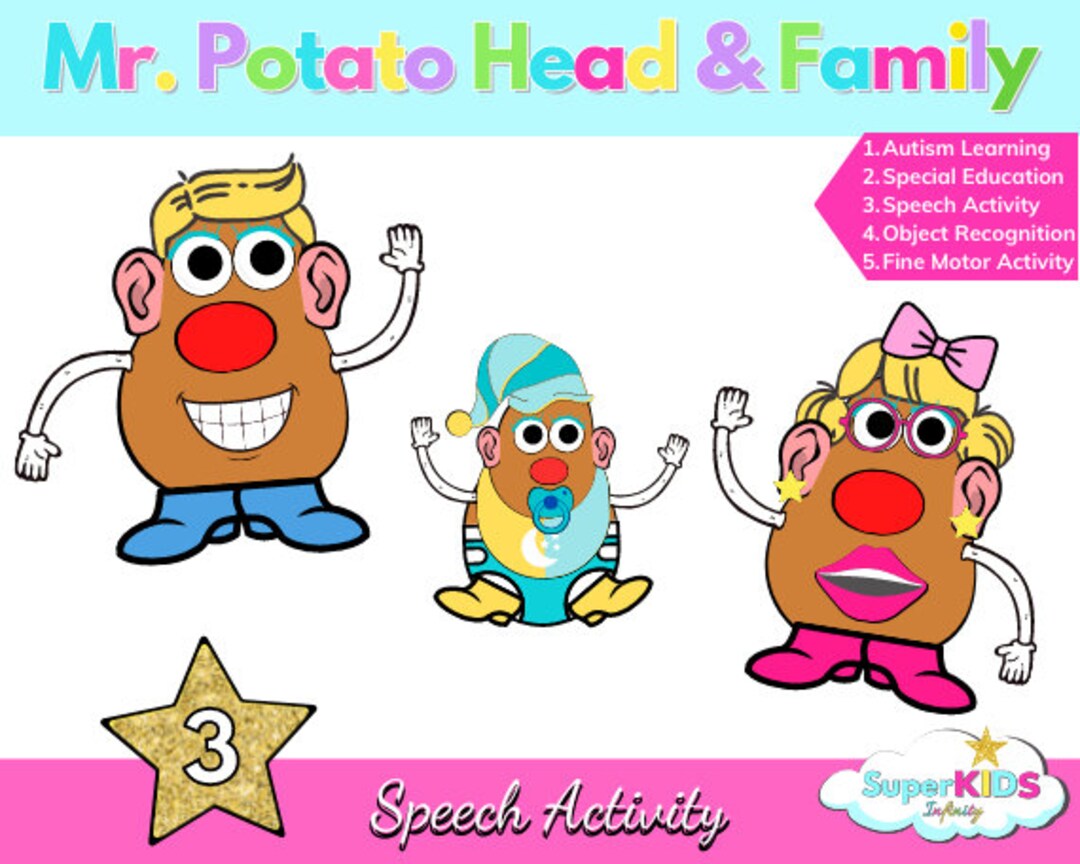 Toddler Speech Activity, Mr. Potato Head and Family Play Set, Mr ...