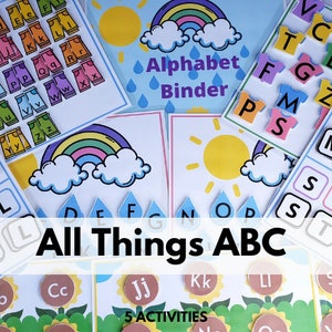 Busy Book Alphabet Binder Learning Binder ABC Book - Etsy