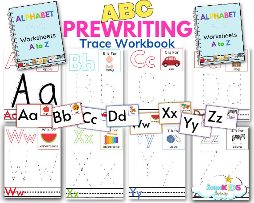 Alphabet Tracing Workbook, A-Z Letter Tracing (digital Download) - Etsy