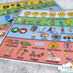 Autism Visual Communication Board, Emotions, Needs, Activities (digital ...