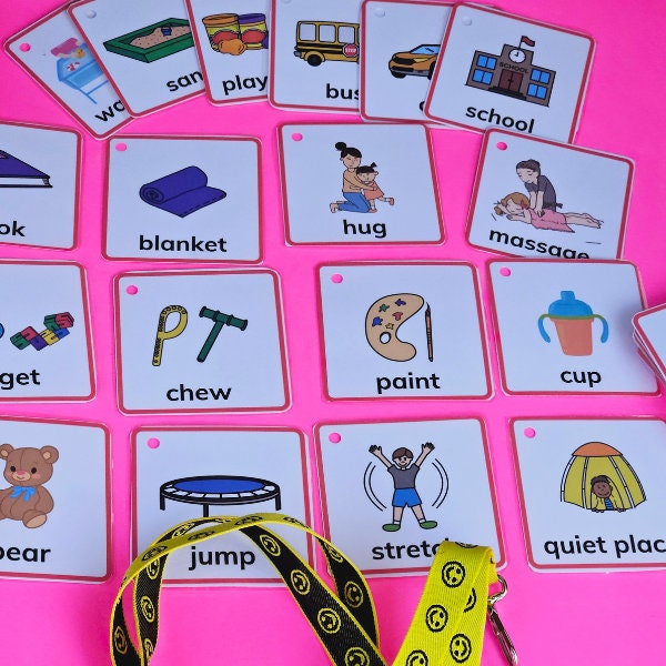 Autism Visual Communication Chart and 51 Communication Cards, Preschool ...