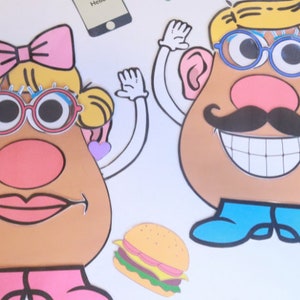 Mr. and Mrs. Potato Head Printable Activity Game, Potato Head Printable ...