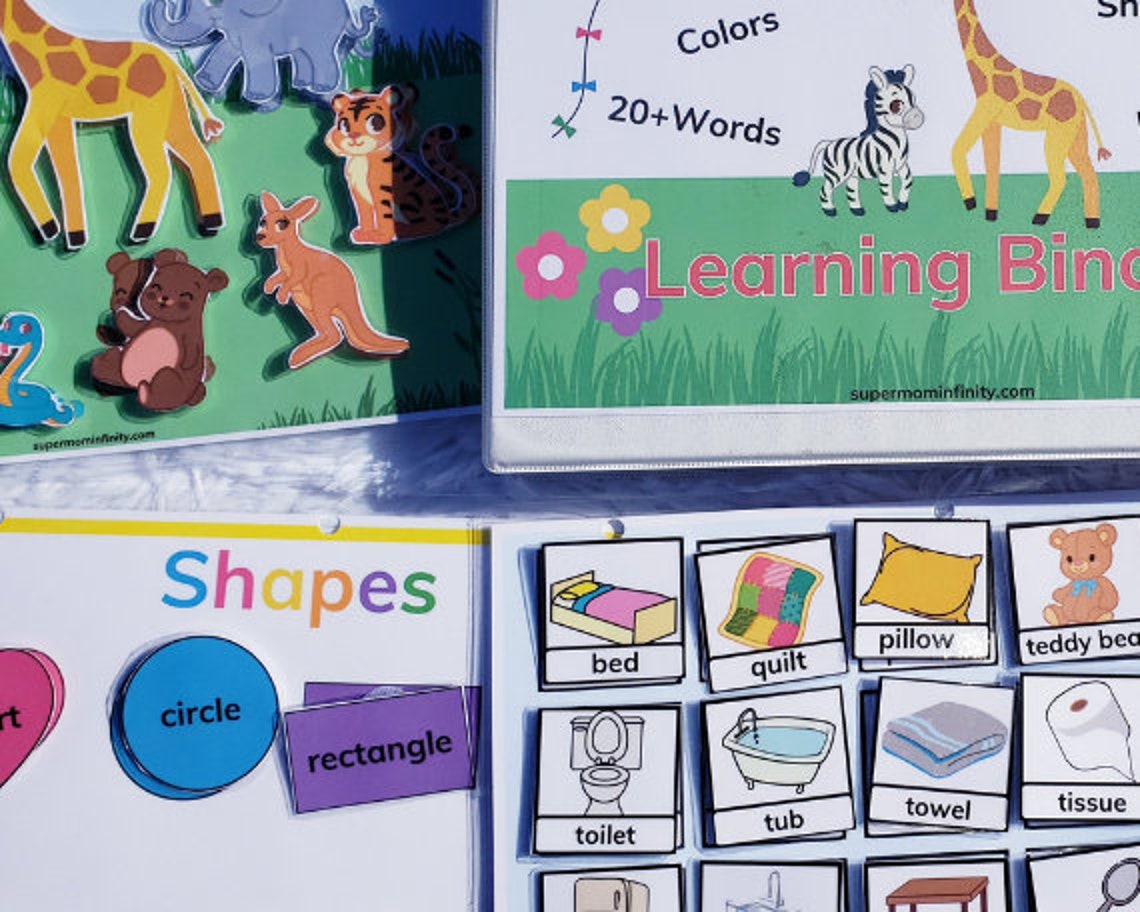 Busy Book Learning Binder, Preschool Busy Book, Printable Learning ...