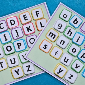 Uppercase and Lowercase Alphabet Matching, Alphabet Learning Activity ...