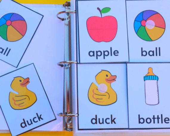 Autism Speech Develpment First Words Learning Binder, First Words Busy ...