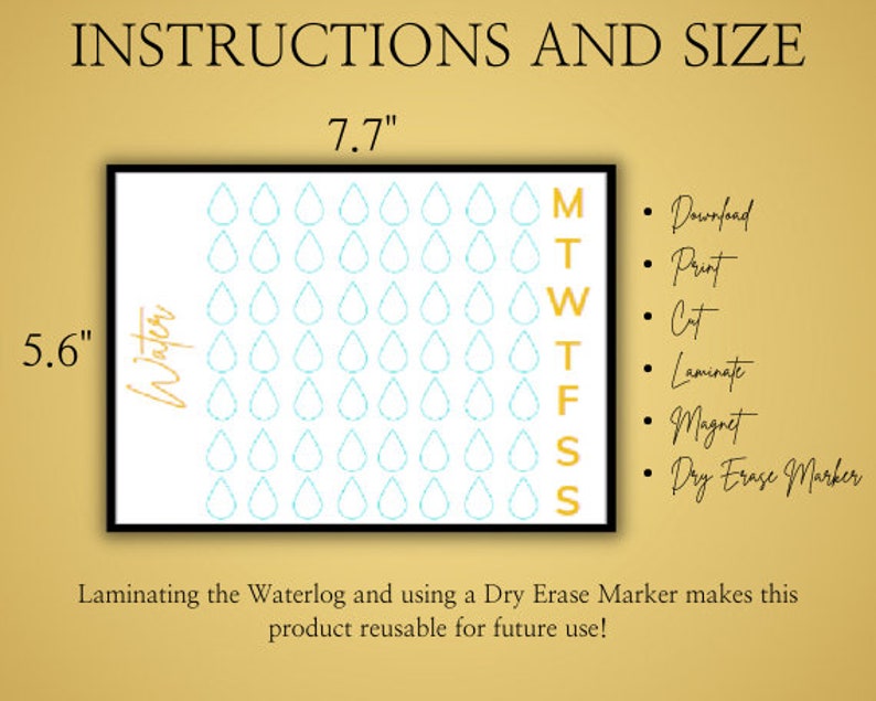 Waterlog Tracker, Weekly Water Intake Log, Water Tracker Template ...