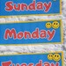 Days of the Week Labels, Classroom Labels, Learning Bin Labels, Days of ...