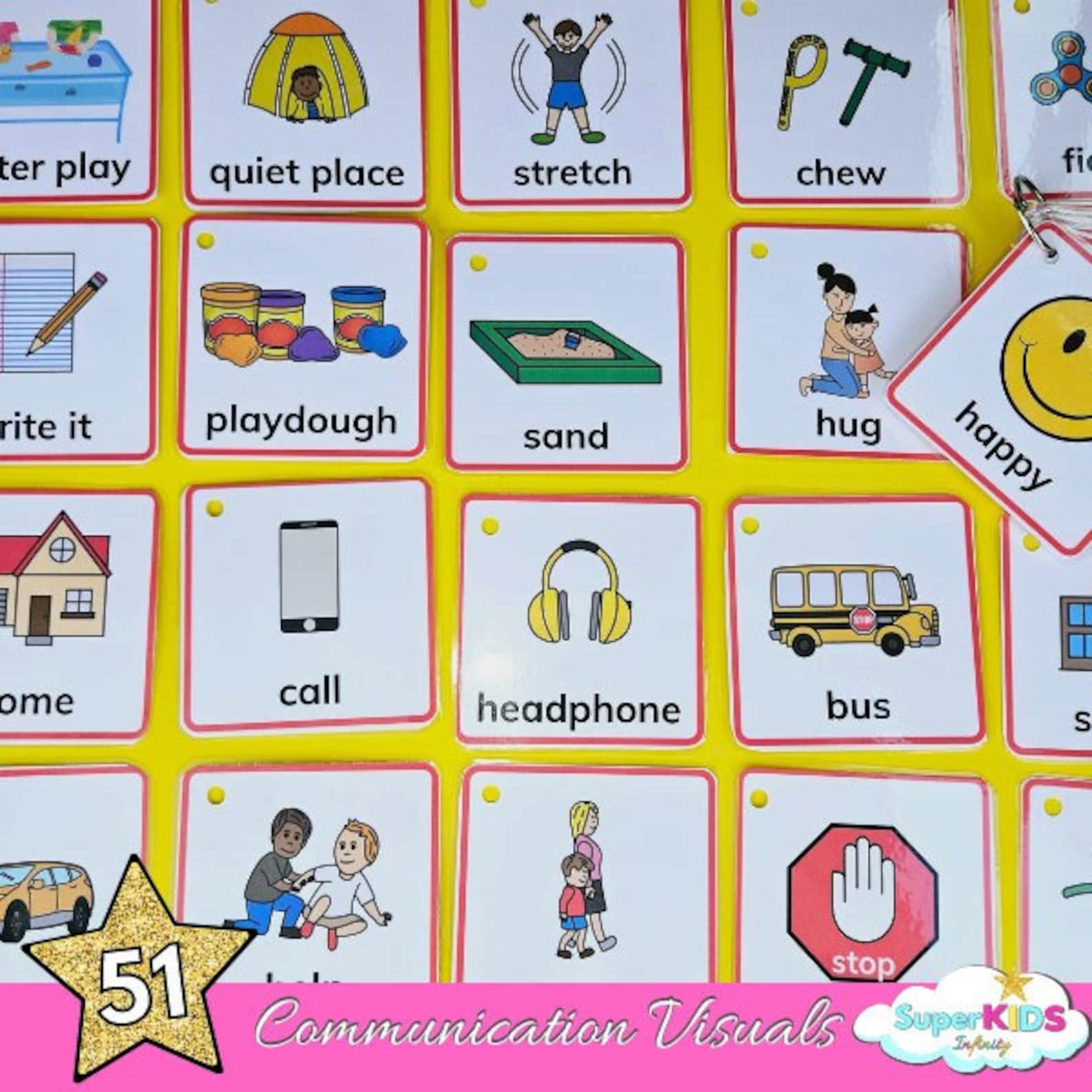 Communication Picture Cards, Autism Visual Aid, Special Education ...