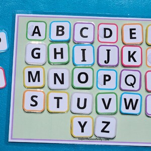 Uppercase Letter Matching Activity, ABC Learning Printable (digital ...