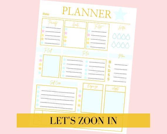 Beautiful Daily Organized Planner Template, Elegant Planner, Mom Daily ...