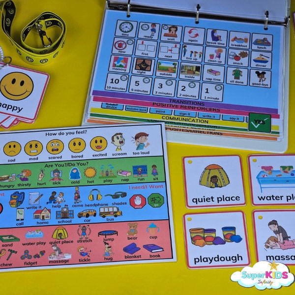 Special Education Visual Aid for Kids, Communication Starter Kit for ...