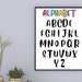 Alphabet Learning Chart, A To Z Poster, Alphabet Printable Chart