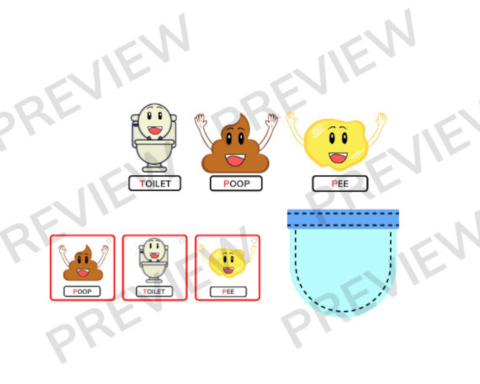 Potty Training Visual, Potty Poster, Autism Potty Training Activity ...