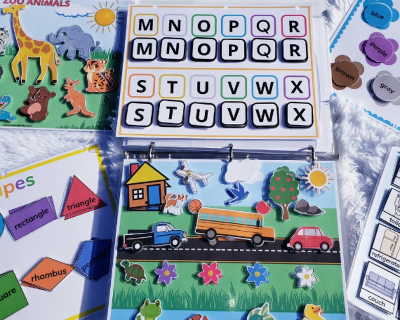 Busy Book Learning Binder, Preschool Busy Book, Printable Learning ...