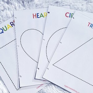 Autism Learning Binder Busy Book, Autism Learning Activity, Shapes ...