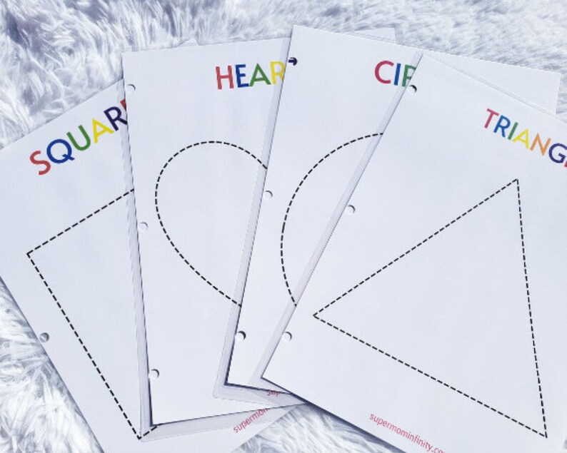 Autism Learning Binder Busy Book, Autism Learning Activity, Shapes ...