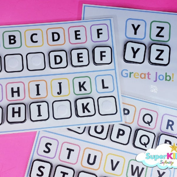Alphabet Learning Chart, A To Z Poster, Alphabet Chart, Wall Art 