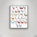 Alphabet Learning Chart, A to Z Poster, Alphabet Chart, Wall Art ...