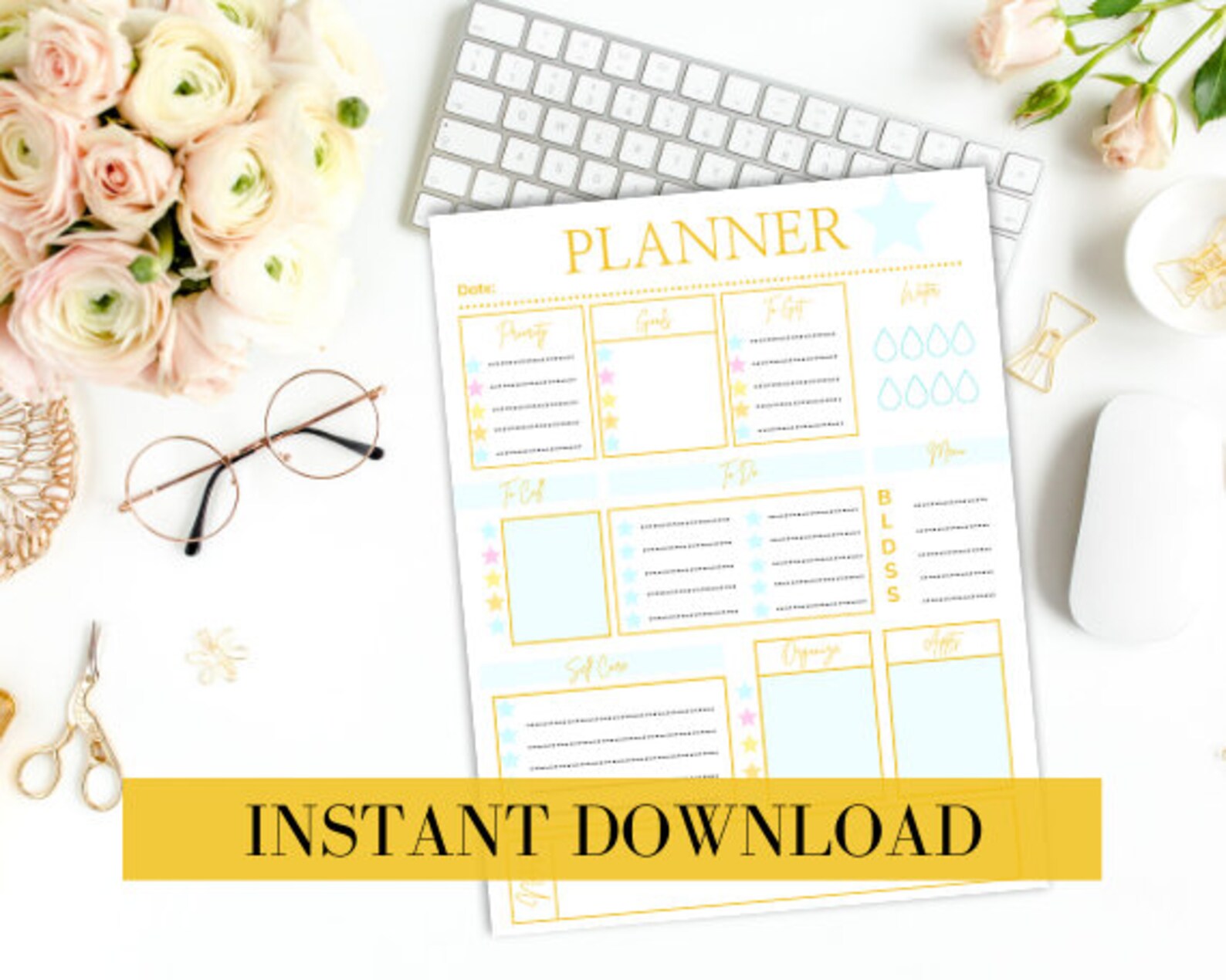 Beautiful Daily Organized Planner Template, Elegant Planner, Mom Daily ...