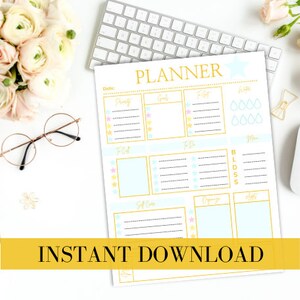 Beautiful Daily Organized Planner Template, Elegant Planner, Mom Daily ...