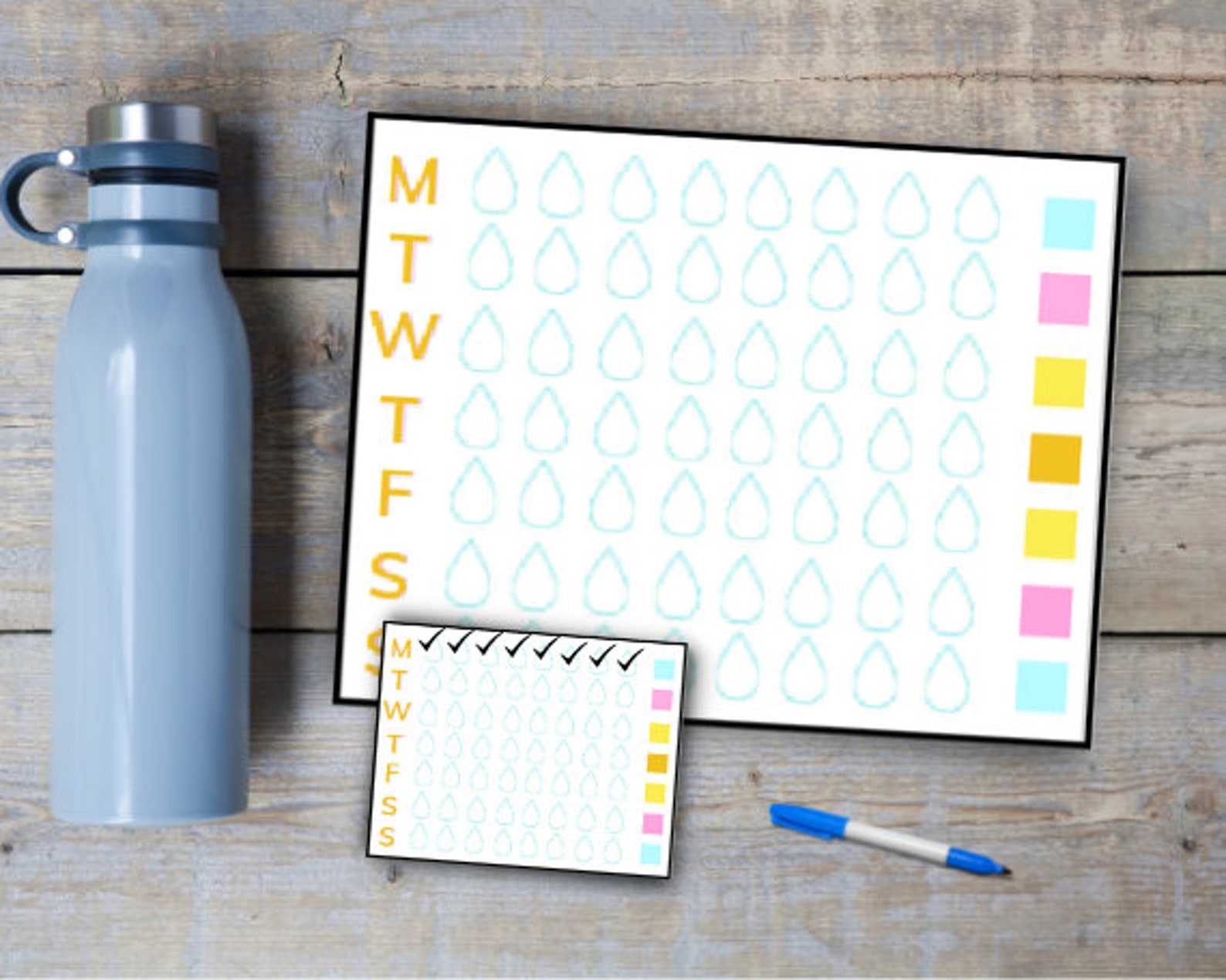 Waterlog Tracker Template, Printable Waterlog, Weekly Fluid Intake ...