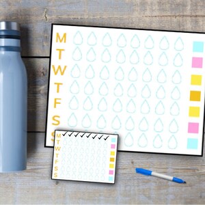 Waterlog Tracker Template, Printable Waterlog, Weekly Fluid Intake ...