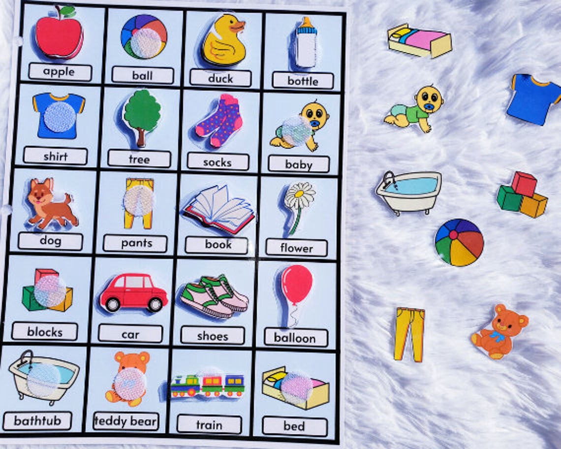 Autism Speech Develpment First Words Learning Binder, First Words Busy ...