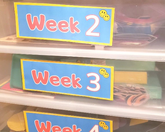 Storage Bin Labels, Learning Bin Labels, Weekly Organizer, Toy Storage ...