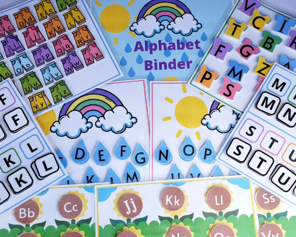 Busy Book Alphabet Binder Learning Binder ABC Book - Etsy