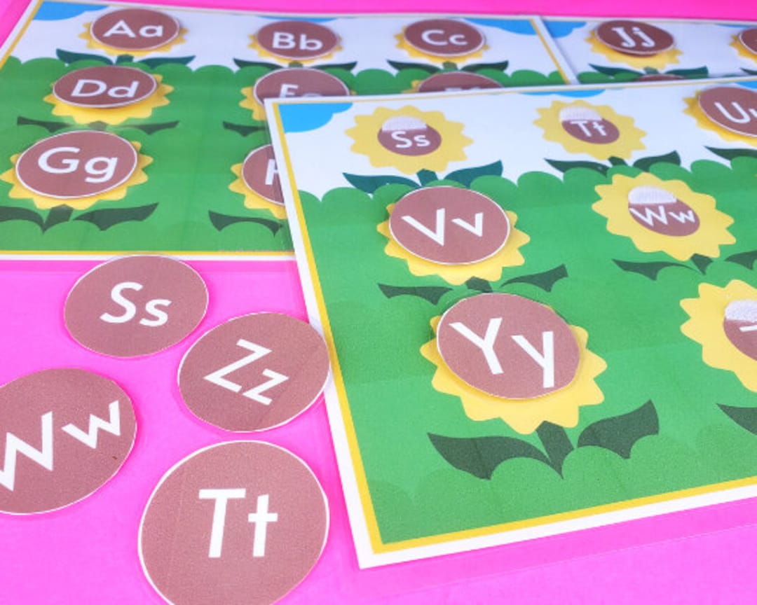 Alphabet Busy Sheet, Printable Learning Activity, Letter Matching ...