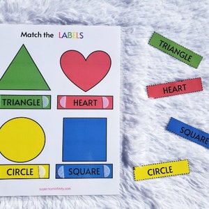 Autism Learning Binder Busy Book, Autism Learning Activity, Shapes ...