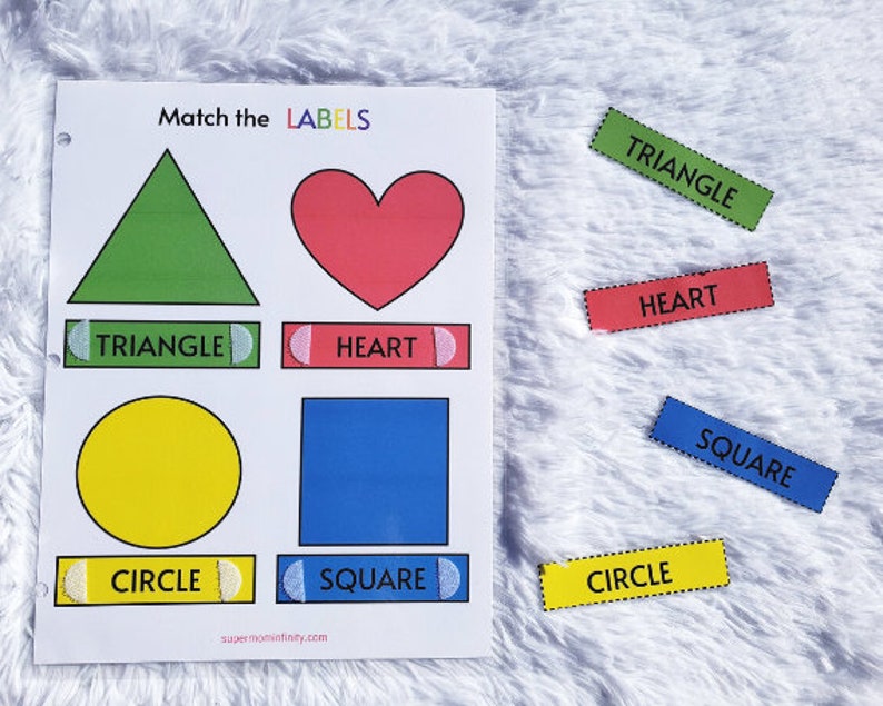 Autism Learning Binder Busy Book, Autism Learning Activity, Shapes ...