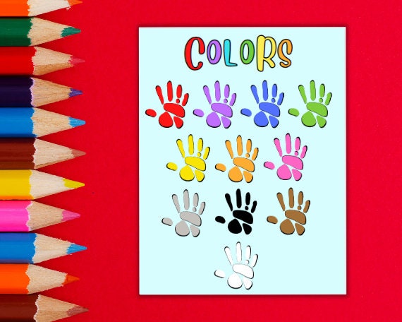 Colors Educational Chart Printable Colors Poster Homeschool | Etsy